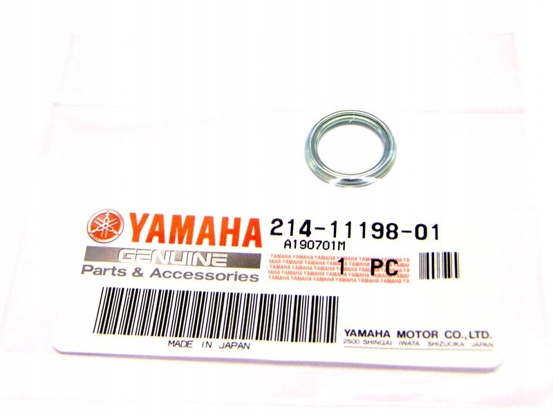 Шайба сливной пробки масла Yamaha, 214-11198-01-00 – купить по цене 370 ...